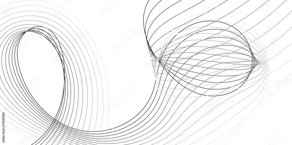 Abstract grey, white smooth element swoosh speed wave modern stream ...