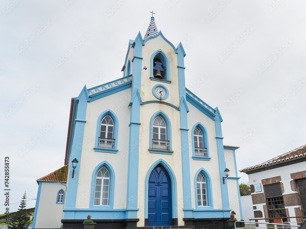 Old church 'Igreja de São Roque dos Altares', white plastered walls ...