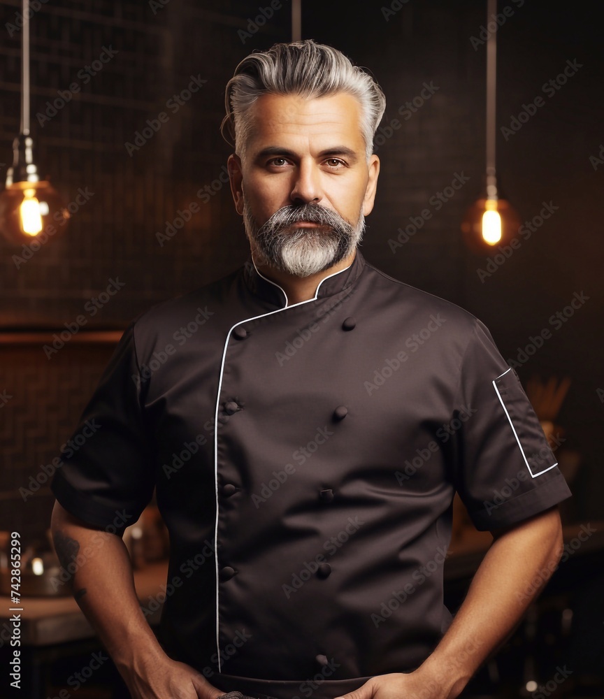 Chef uniform mockups with empty copy space to add logos and designs on ...