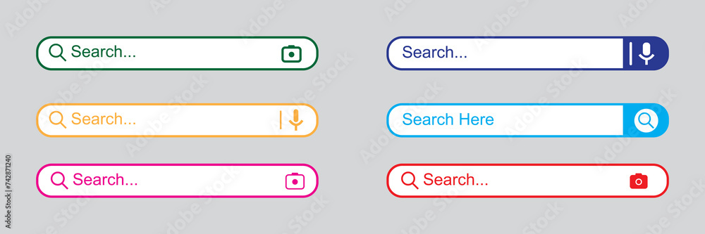 High resolution transparent Google search bar vector illustration ...