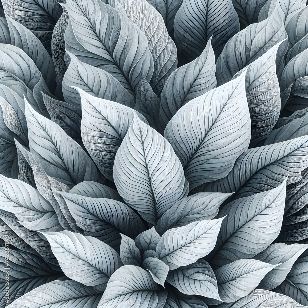 texture of abstract white leaves for tropical leaf background, texture ...