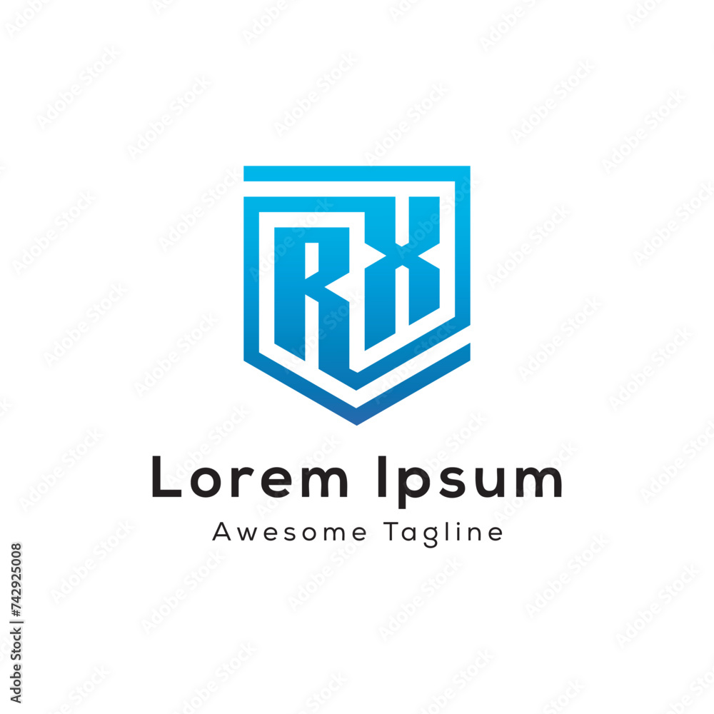 letter rx logo design Stock Vector | Adobe Stock