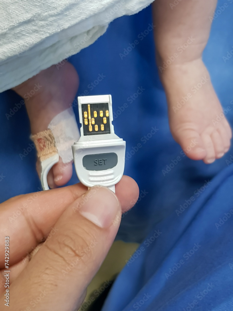 body sensors can be attached to medical electronic machines to display ...