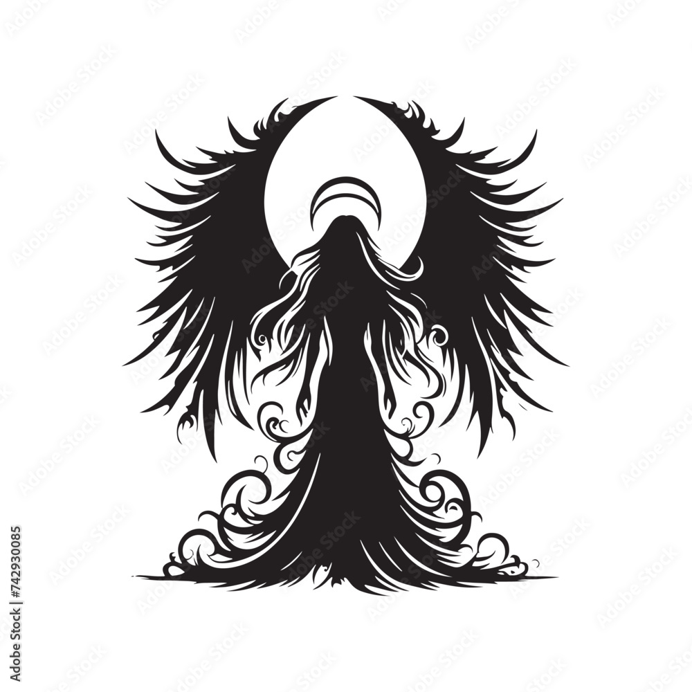 Enchanting Gothic Angel Silhouette Compilation - The Eerie Symphony of ...