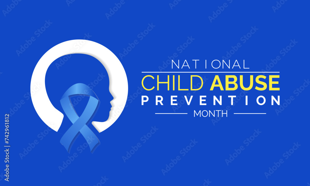 Vector illustration on the theme of National Child abuse prevention and ...