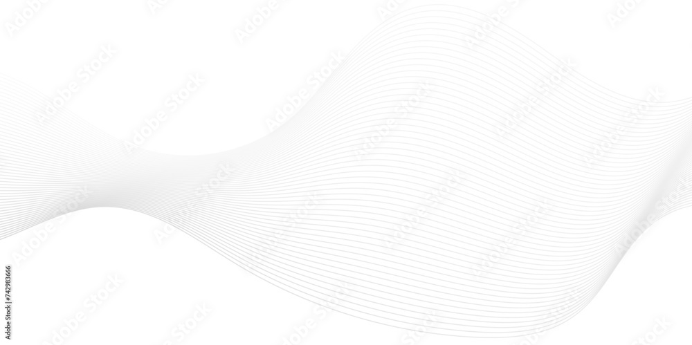 Vector white blend digital wave line and technology transparent ...