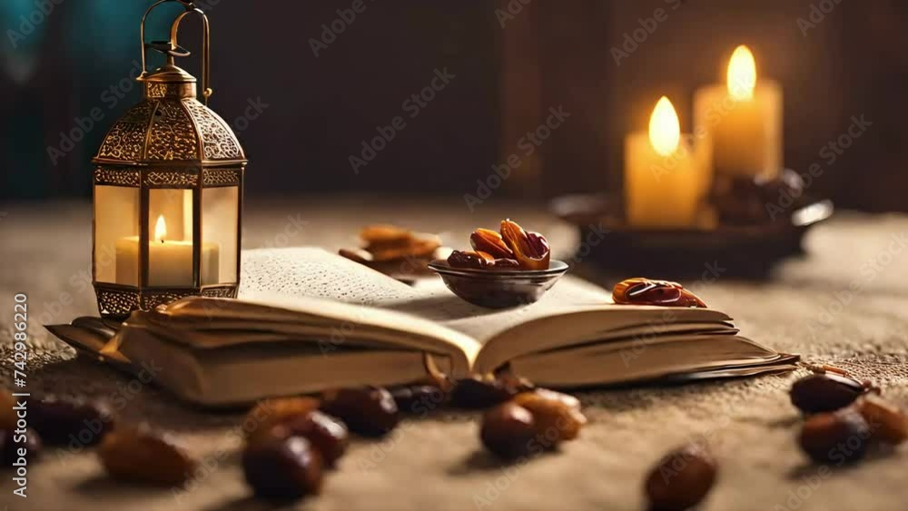 seamless looping overlay 4k virtual video animation, Eid mubarak ...