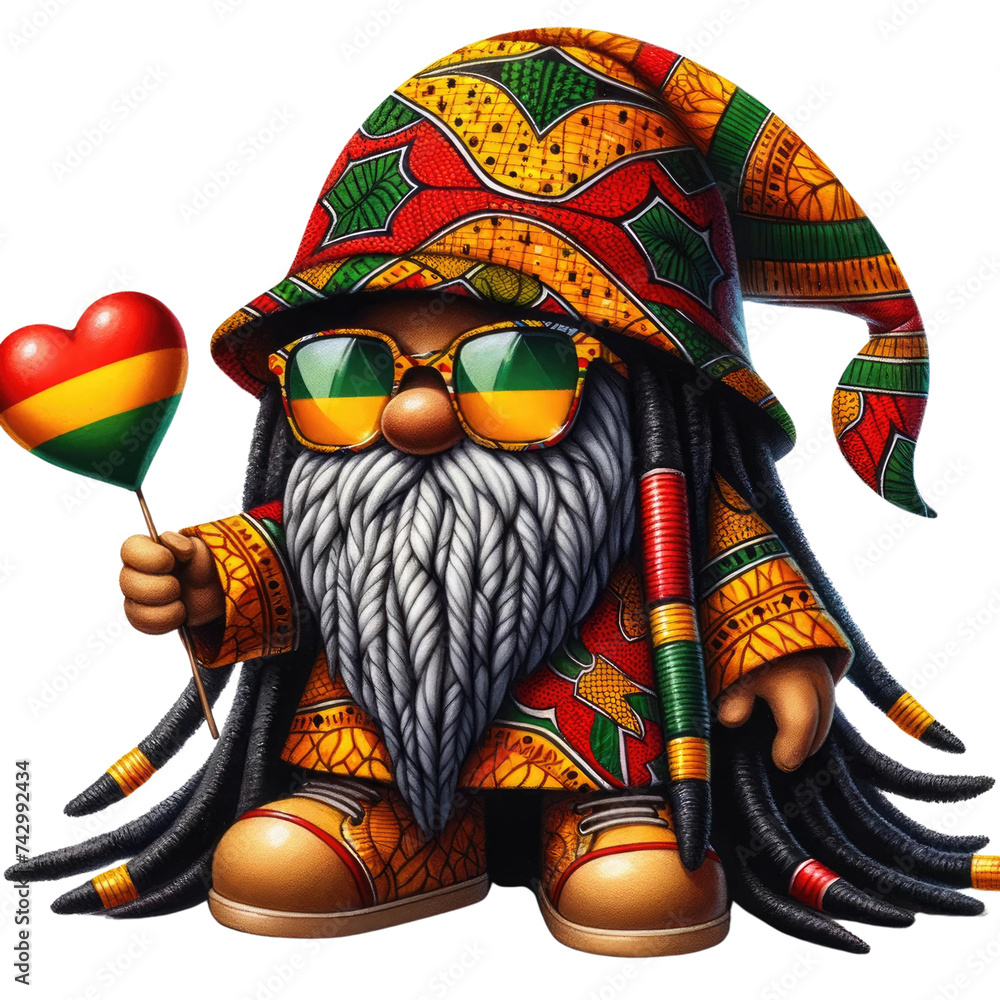Black History Month and Juneteenth African gnome, transparent ...