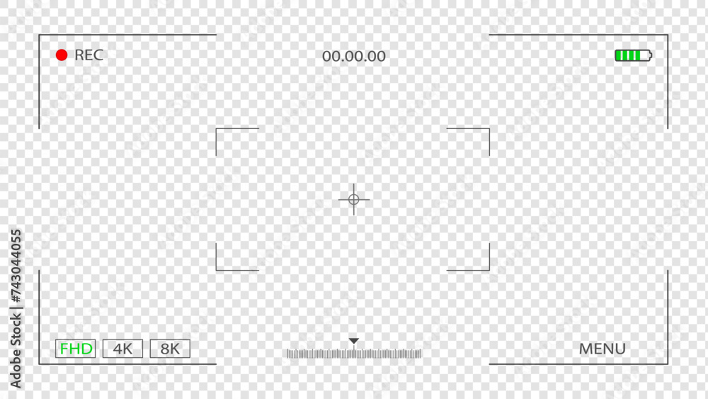 Digital video recorder display screen template. Focusing digital ...