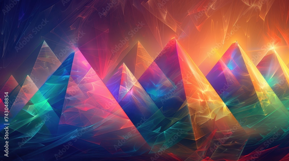 Gradient pyramids background Stock Illustration | Adobe Stock