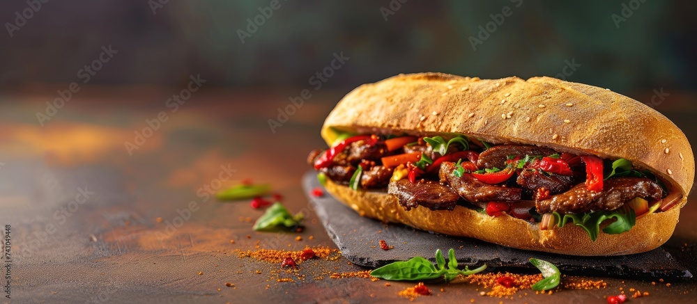 Rougamo or roujiamo Chinese hamburger a plate of Chinese meat sandwich ...