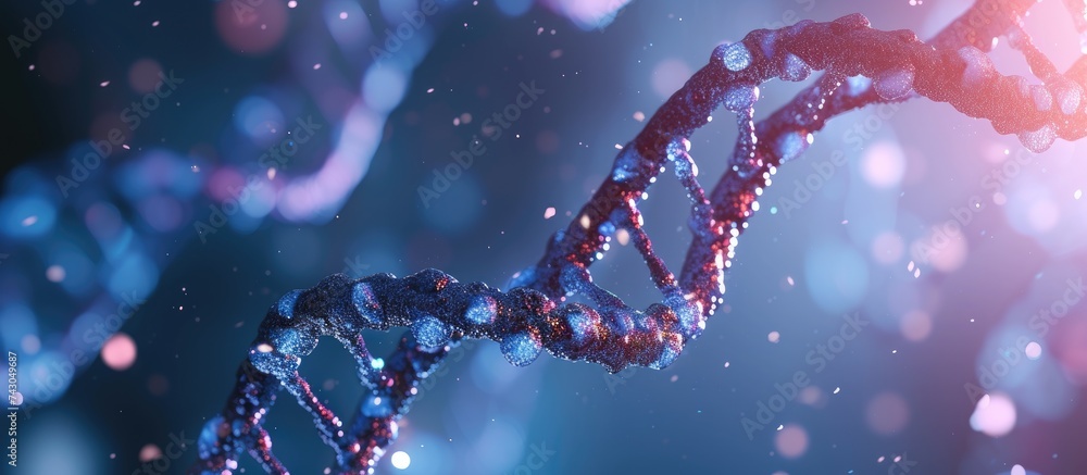 DNA damage Genetic diseases A person examines a damaged DNA helix ...