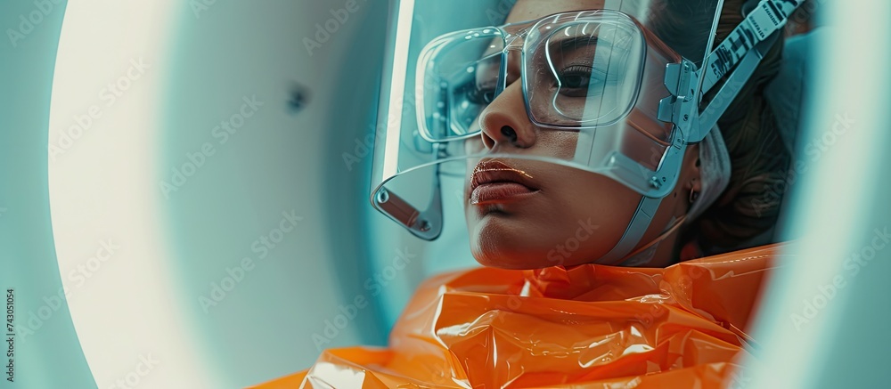 Female patient undergoing CT Computerized Tomography Scan in Hospital ...