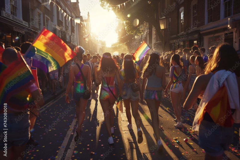 LGBTQ Pride freedom. Rainbow cluster colorful spiritual diversity Flag ...