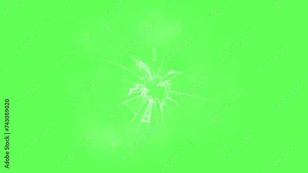Vidéo Stock Breaking Glass Green Screen Motion Graphics Glass Breaking Green Screen Glass