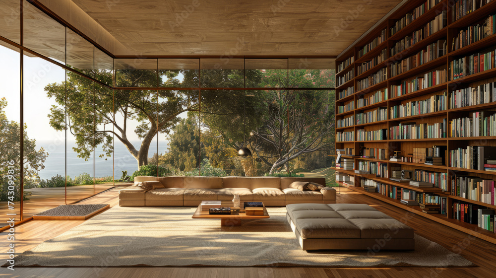 bookshelf background of interior retirement home office library study ...