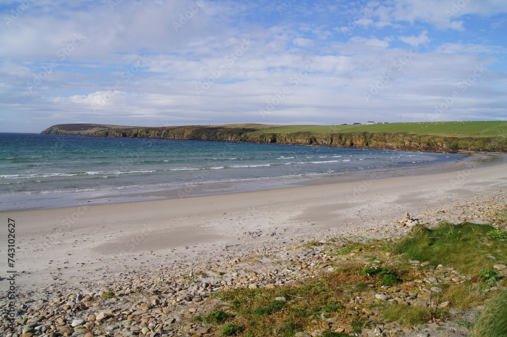 The Scapa Flow at the Orkney Islands in Scotland is a body of water ...
