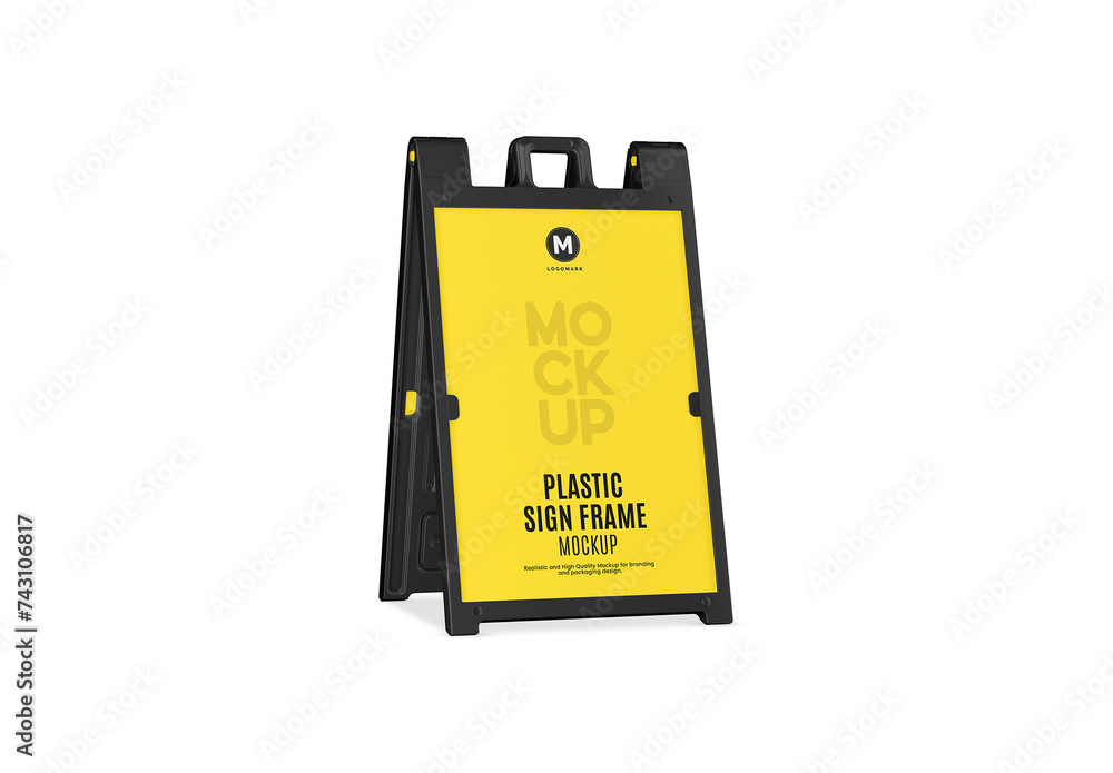 Plastic Sign Frame Mockup Stock Template | Adobe Stock