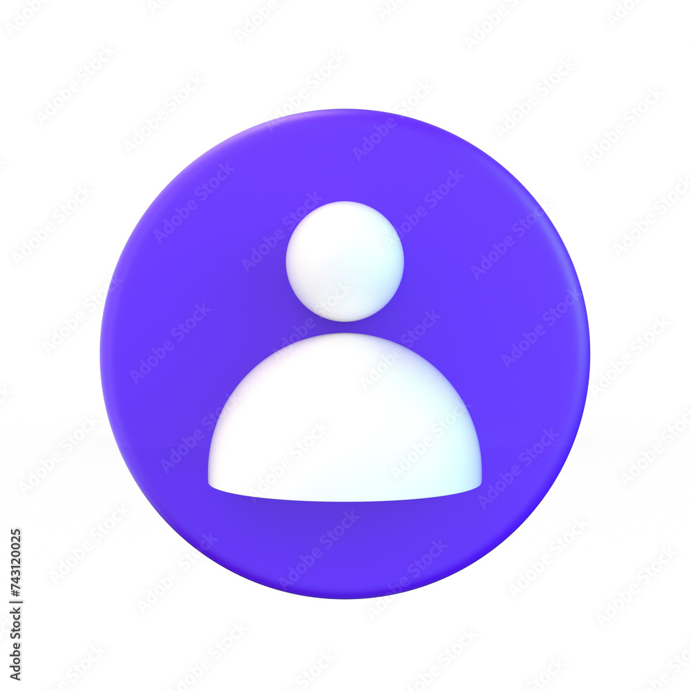 3d render employee people avatar icon user profile picture symbol Stock ...