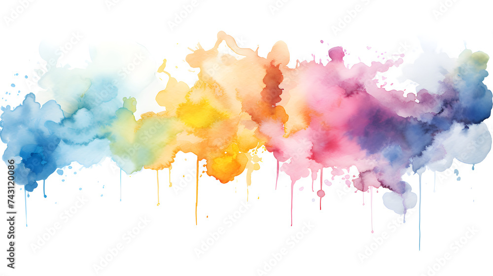 Water color palette, water colors, cool color ppalette with white ...
