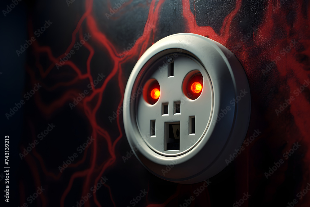 Illustrated Power socket, illustration of a socket, crazy power socket ...