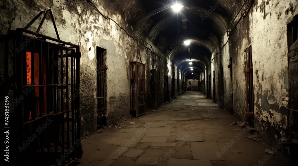 View of the basement prison cells at the former KGB, or "Cheka ...