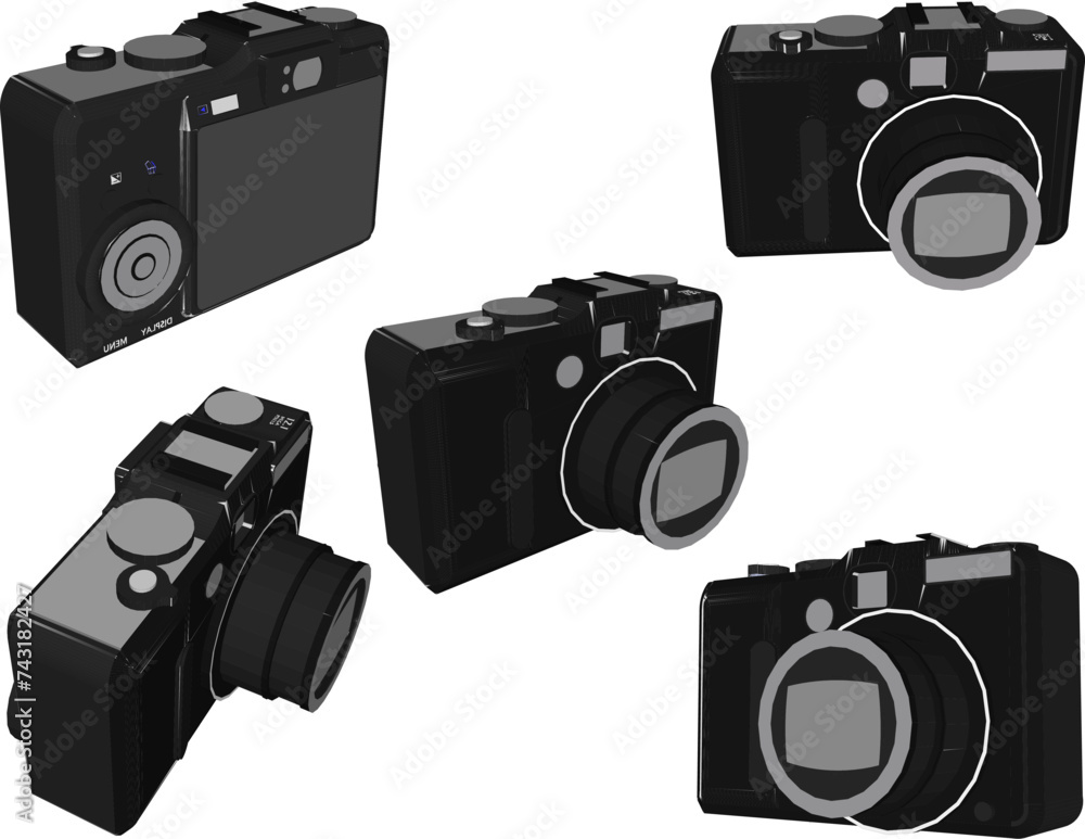 Vector sketch illustration of dslr camera design for photography hobby ...