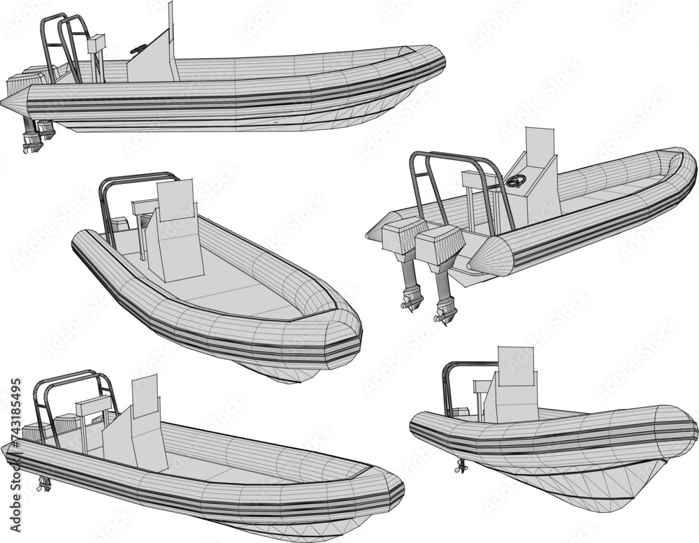 vector sketch illustration of rescue boat design Stock Vector | Adobe Stock