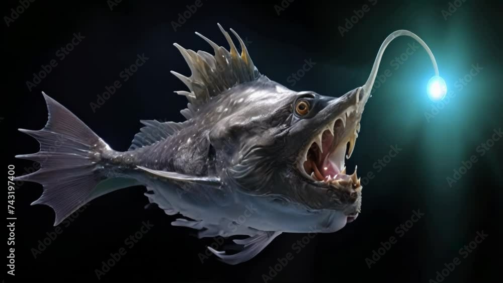 Humpback Anglerfish, Melanocetus johnsonii is deep-sea-dwelling fish ...