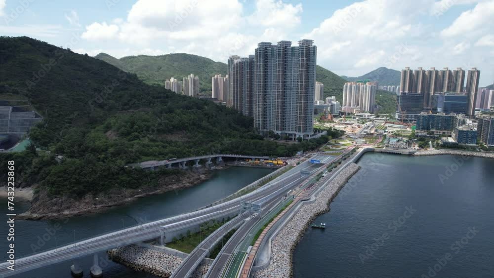 Hong Kong Tseung Kwan O Cross Bay Link Prefabricated steel arch bridge ...