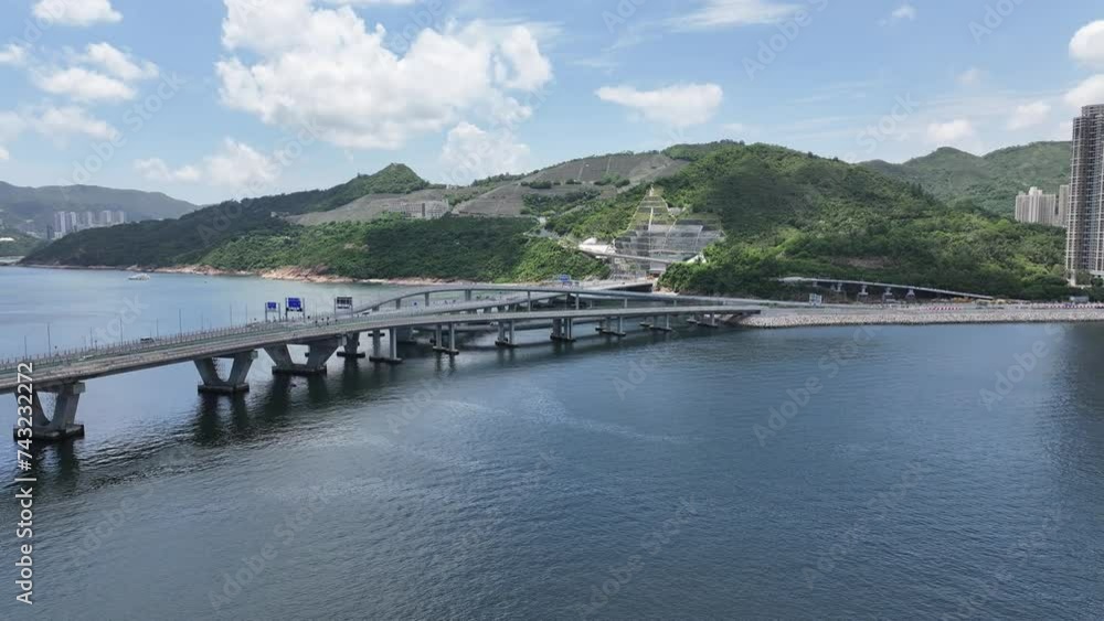 Hong Kong Tseung Kwan O Cross Bay Link Prefabricated steel arch bridge ...