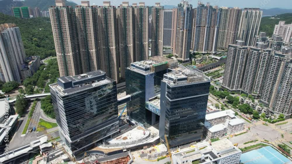 Seaside Commercial residential construction high-rise building site in ...