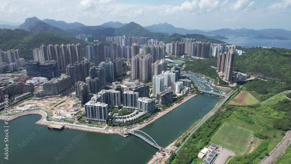 Seaside Commercial residential construction high-rise building site in ...