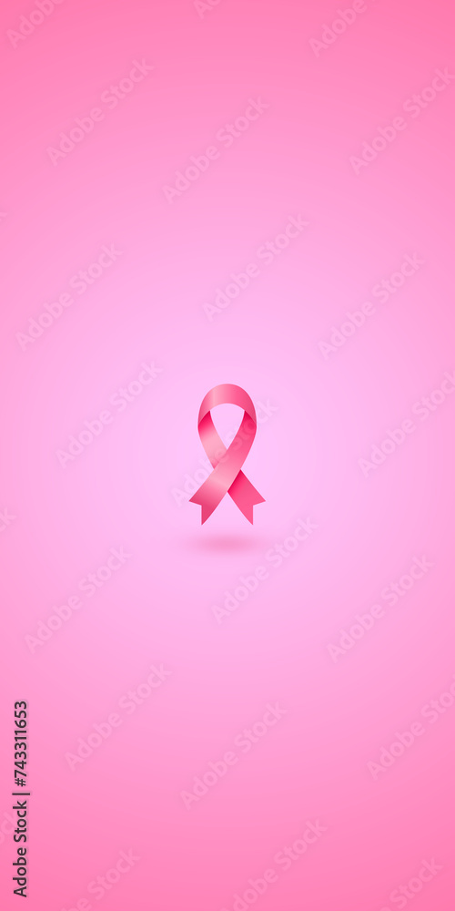 Laço rosa representando a campanha Outubro Rosa, que tem como objetivo ...