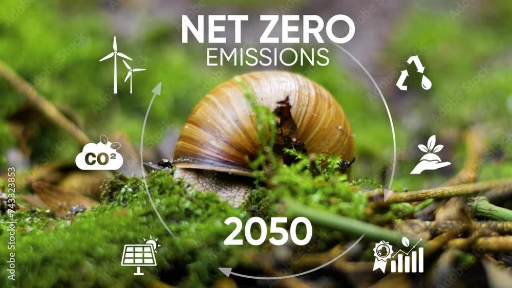 Net zero and carbon neutral concept. Net zero greenhouse gas emissions ...
