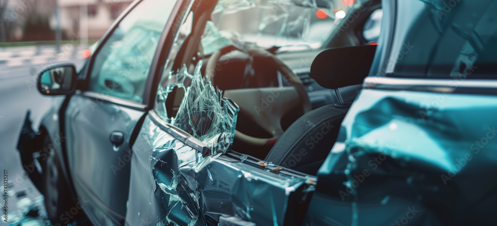 Car accident, crashes injuries, and fatalities on the common road, car ...