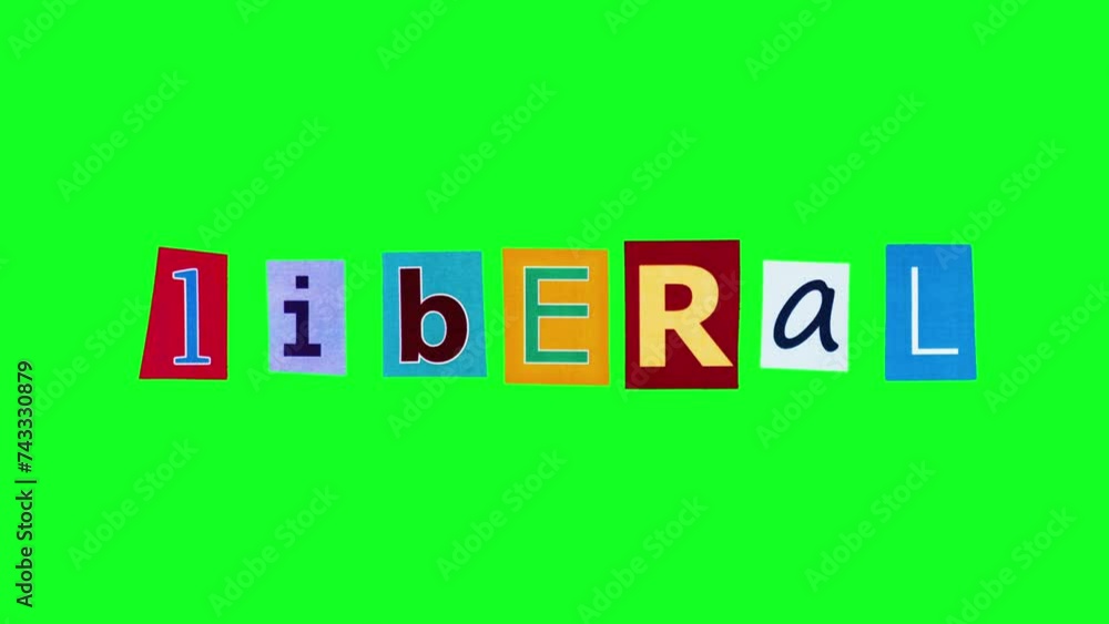 Vidéo Stock The template logo liberal compiled from single letters on ...