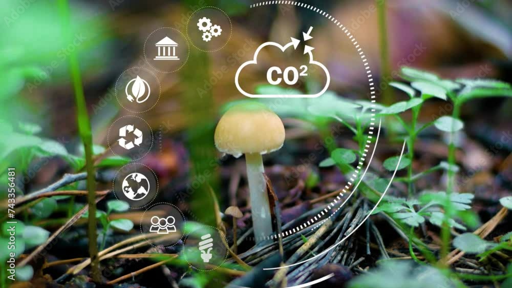 CO2 reduce concept.Infographic with icons.Reduction of carbon emissions ...