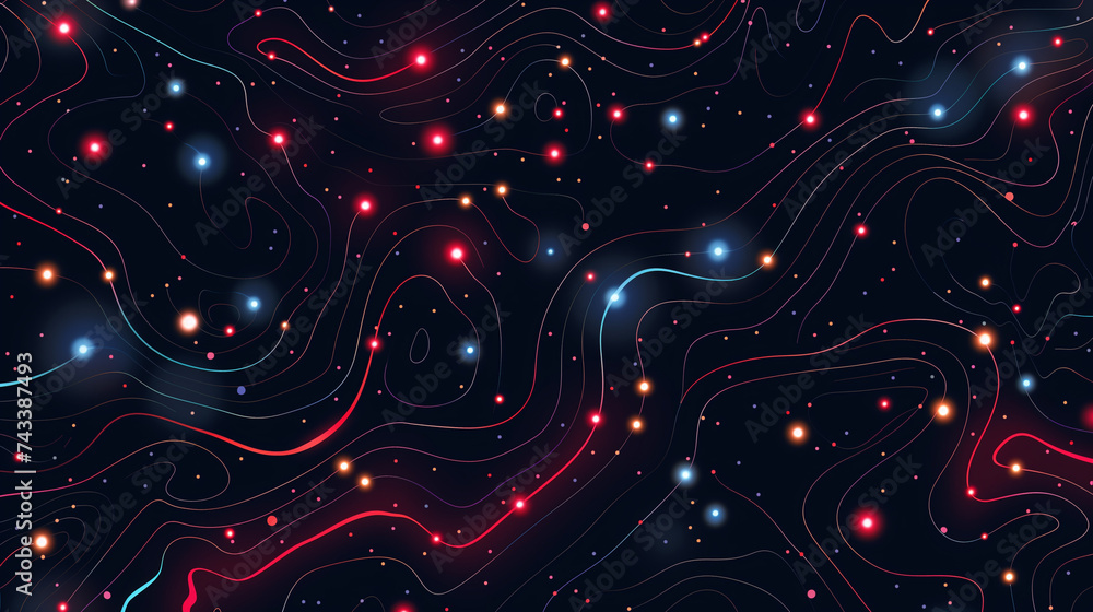 Neural network, IT background, IT wallpaper, digital interface ...