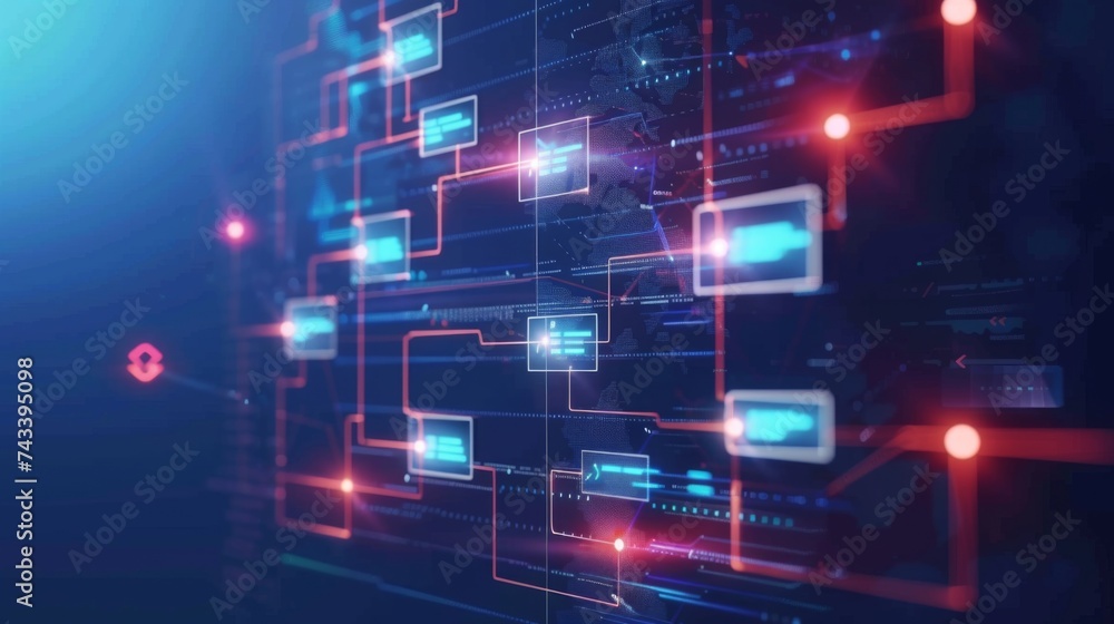 Workflow automation system with data diagram of the hierarchical ...