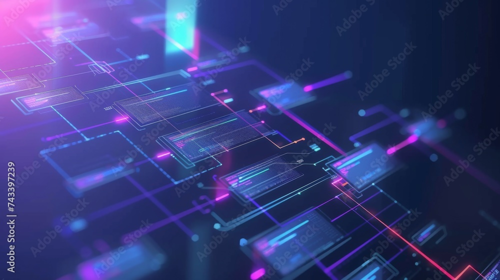 Workflow automation system with data diagram of the hierarchical ...