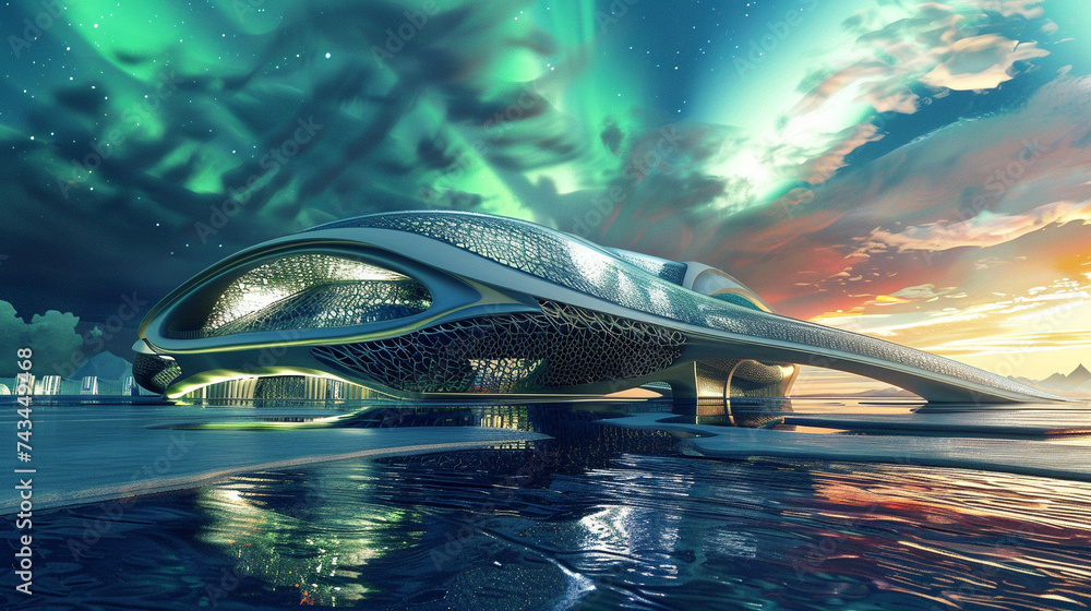 Futuristic cybersecurity hub inspired by Persian Empire architecture ...