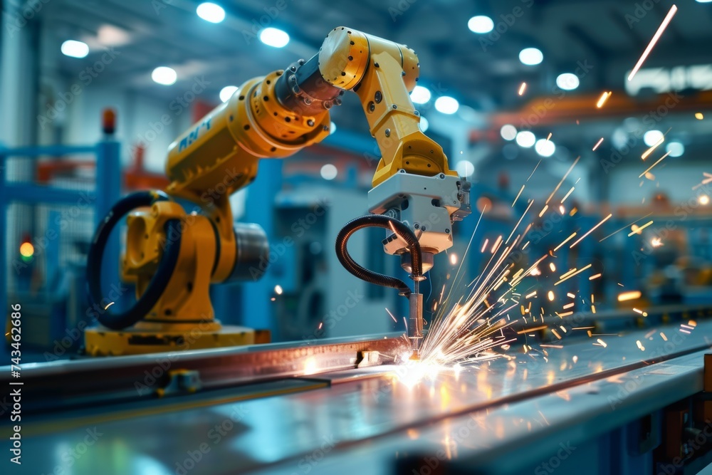 Robotic welding precision, transforming production efficiency Stock ...