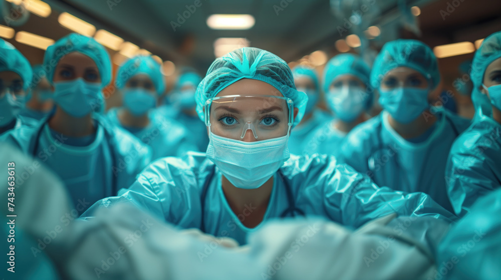 Various professional medical teams work and plan medical treatment at ...