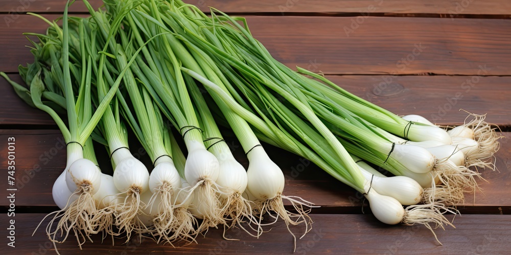 Immature green onions, also known as scallions or spring onions, are ...