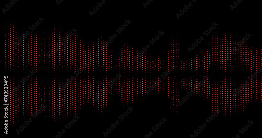 Vector 3d Echo Audio Wavefrom Spectrum Abstract Music Waves Oscillation Graph Futuristic Sound