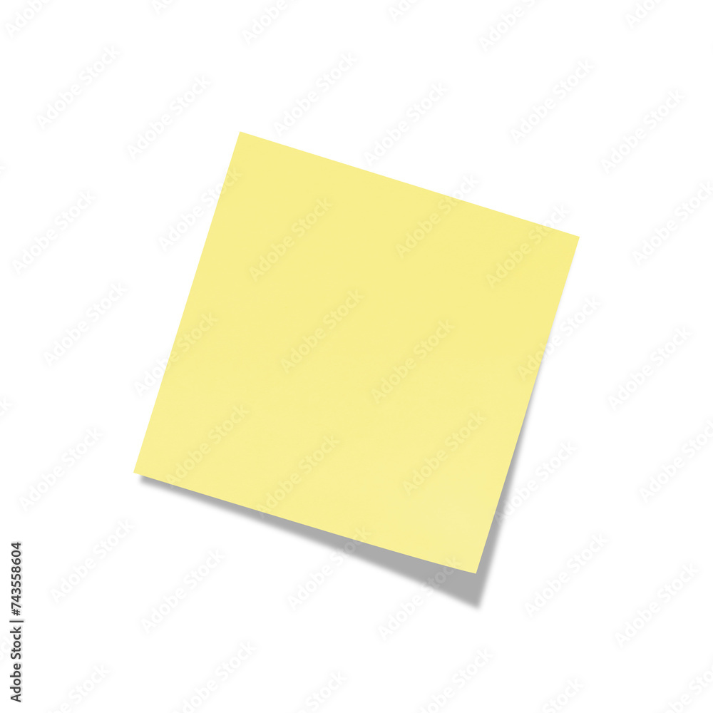 Poster Yellow sticky note isolated on transparent background PNG – Wall ...