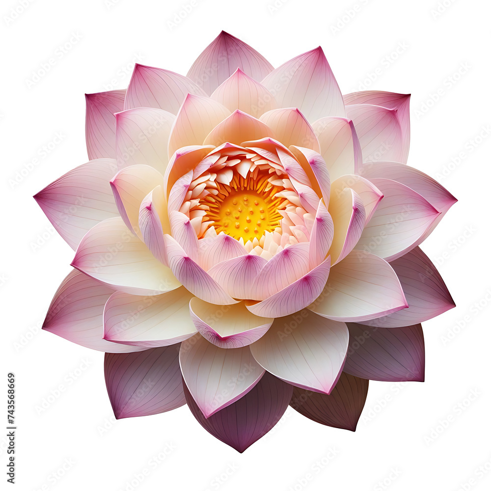 lotus flower top view isolated on transparent background Stock ...
