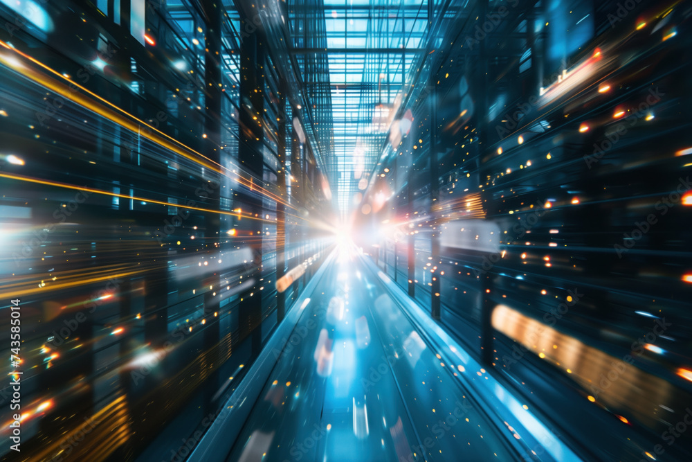 Abstract background with lights and reflections. A slide background for ...