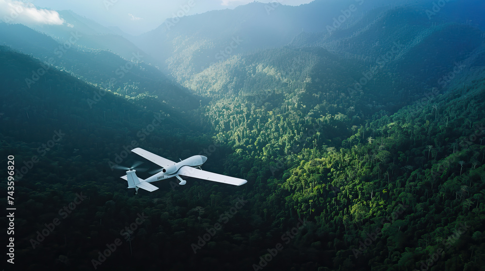 Fixed-wing drone using LiDAR technology to generate 3D GIS topographic ...